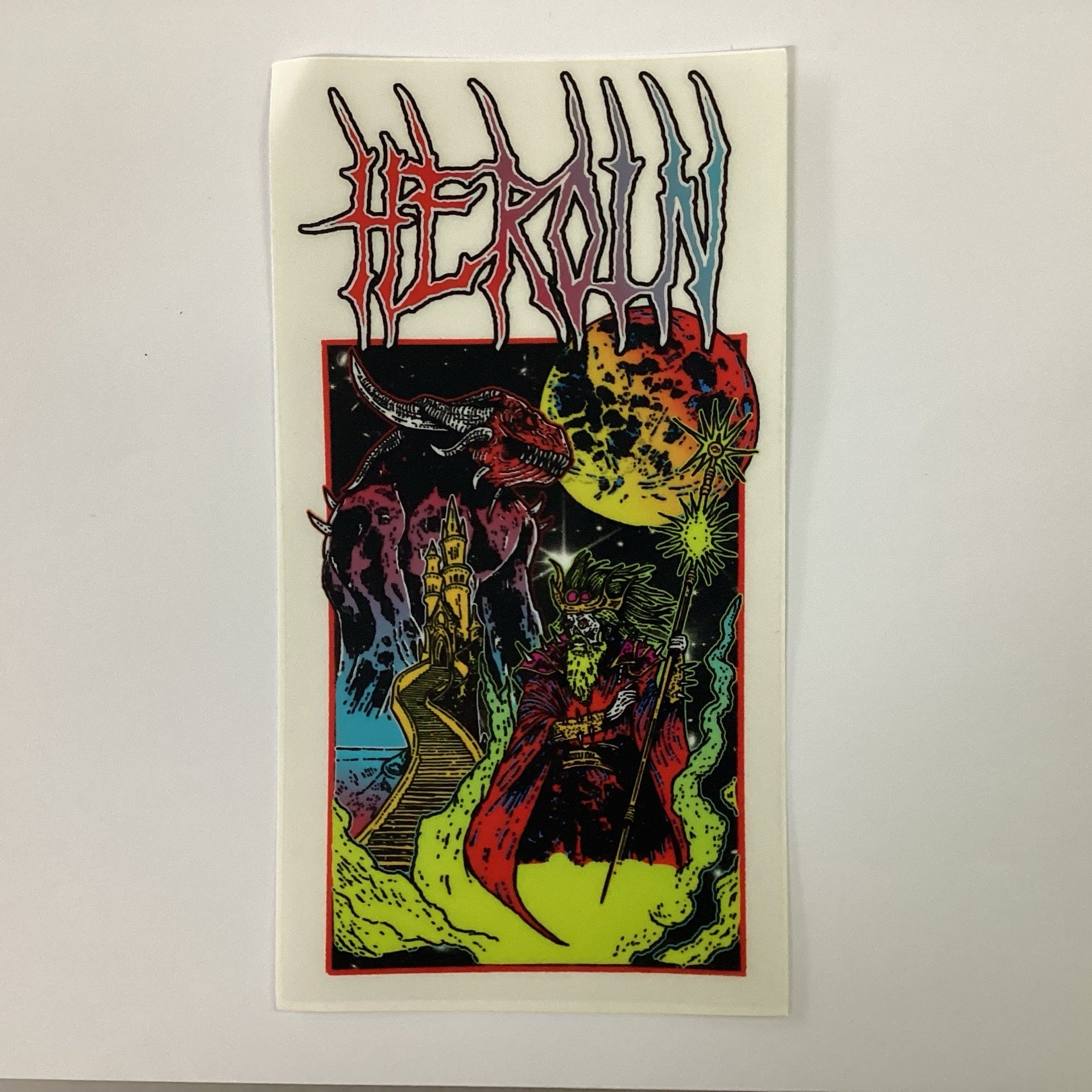 HEROIN Hellscape Space Wizard Sticker | Sumo Skate Store